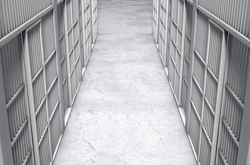 Jail Cell Corridor Top stock photo. Image of lock, correctional - 60269444