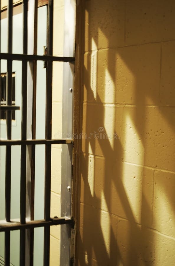 Jail Cell Bars Cast Shadows Stock Image - Image of copy, metal: 49088561