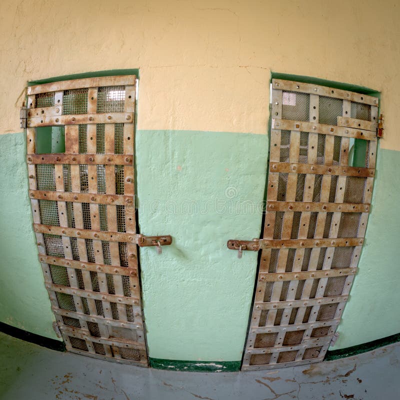 Jail Cell Door Keyhole Old and Rusty Stock Photo - Image of macro ...
