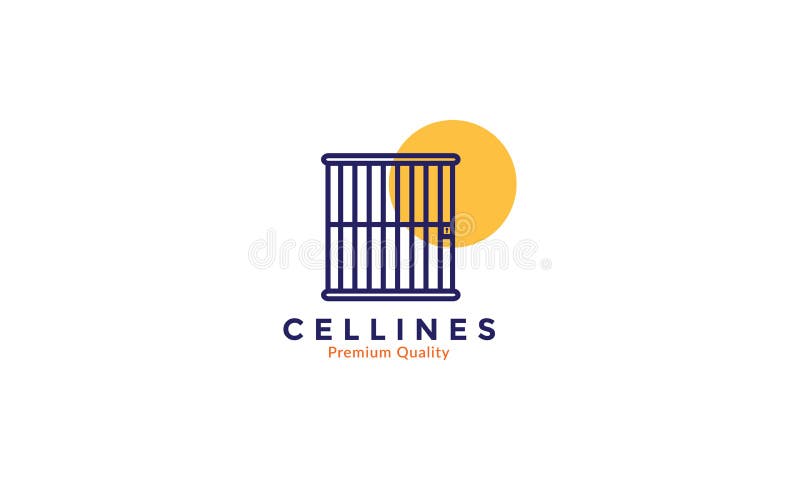Jail Cell Prison Line Logo Vector Icon Design Illustration Stock Vector ...