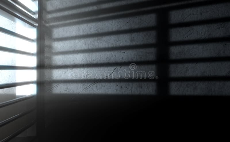 Jail Cell Shadows stock illustration. Illustration of away - 84076616