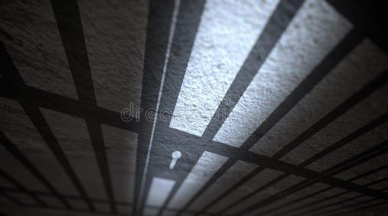 Jail Cell Bars Cast Shadows Stock Photo - Image of apprehend ...