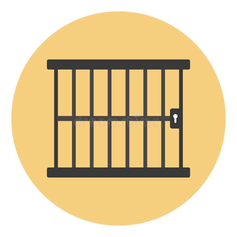 Jail Icon Vector for Law Concept Illustration Concept Set Clipart Stock ...