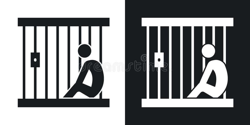 Jail Icon Vector Isolated on White Background, Logo Concept of J Stock ...
