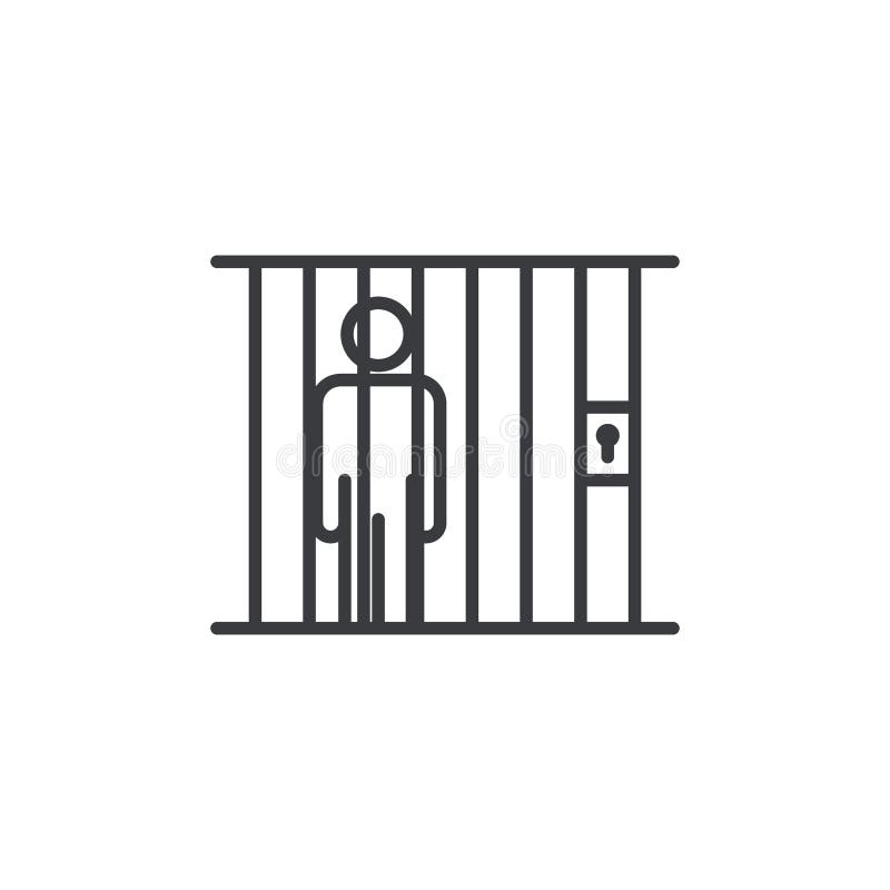 Jail Icon Vector Isolated on White Background, Logo Concept of J Stock ...