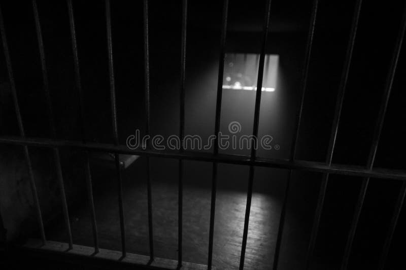Jail or Prison Cell. Old Grunge Prison Miniature. Dark Prison Interior ...