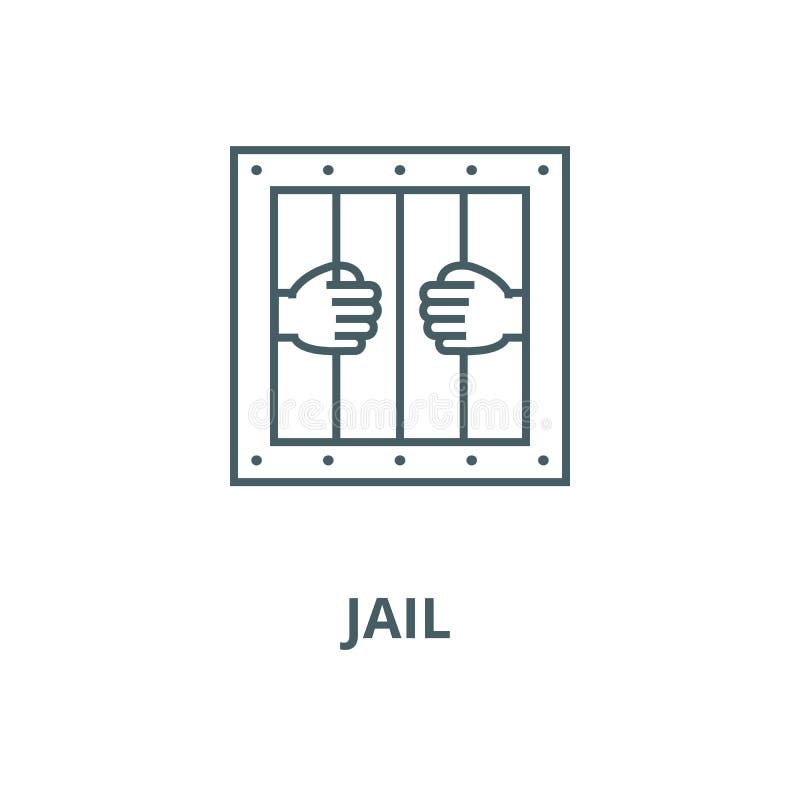 Jail Vector Line Icon, Linear Concept, Outline Sign, Symbol Stock ...