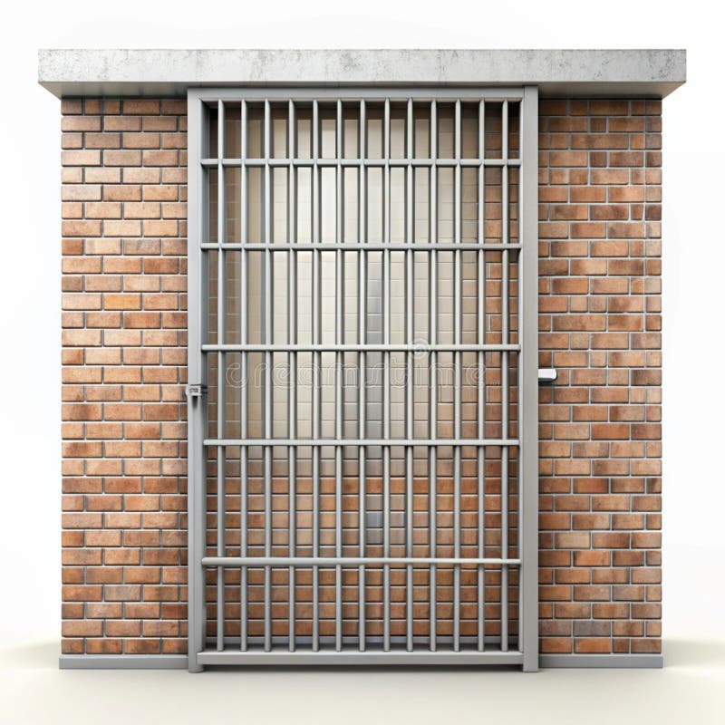 Jail wall stock image. Image of brickwork, door, isolation - 357141045