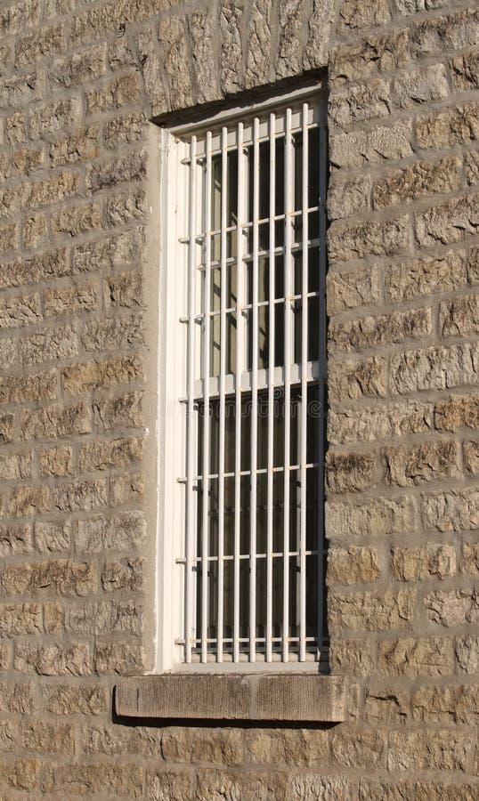 Barred jail window stock photo. Image of restrict, window - 5027500