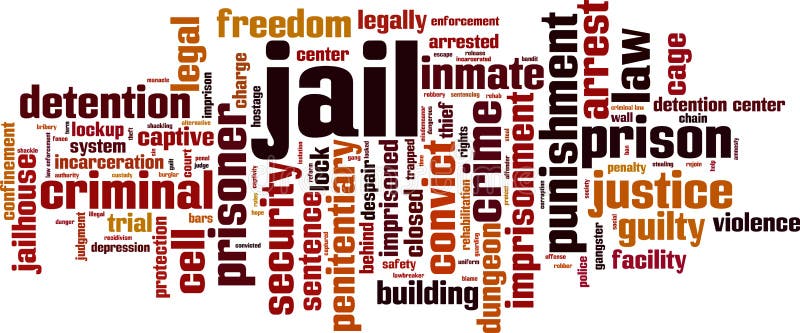 Jail word cloud stock vector. Illustration of cloud - 234953784