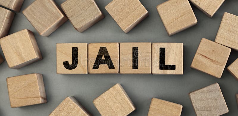 Jail word in wood type stock image. Image of text, criminal - 155041085