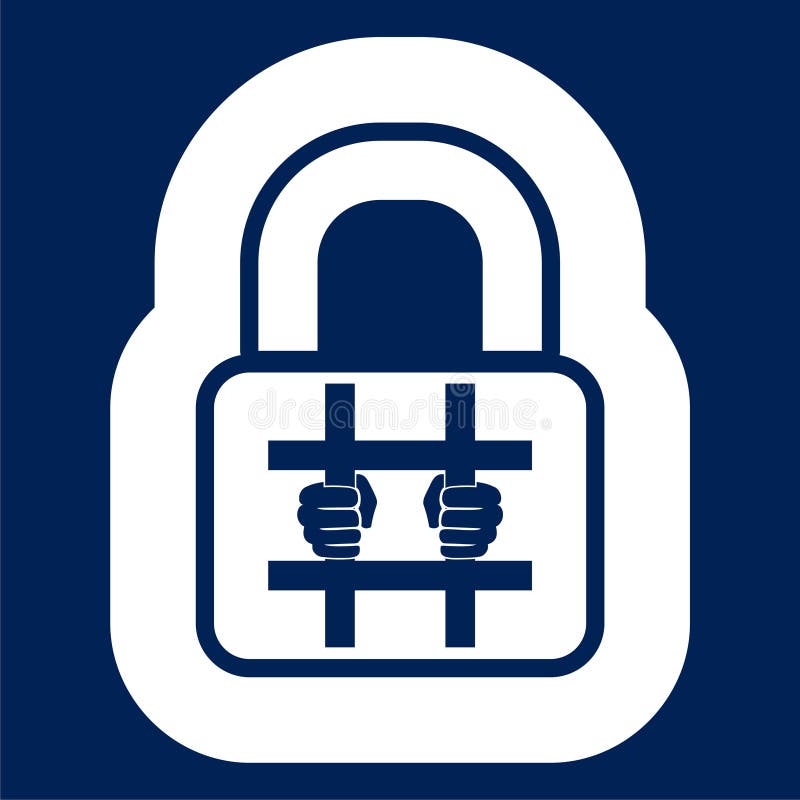 Jailed Icon, Behind Bars Icon - Illustration Stock Illustration ...