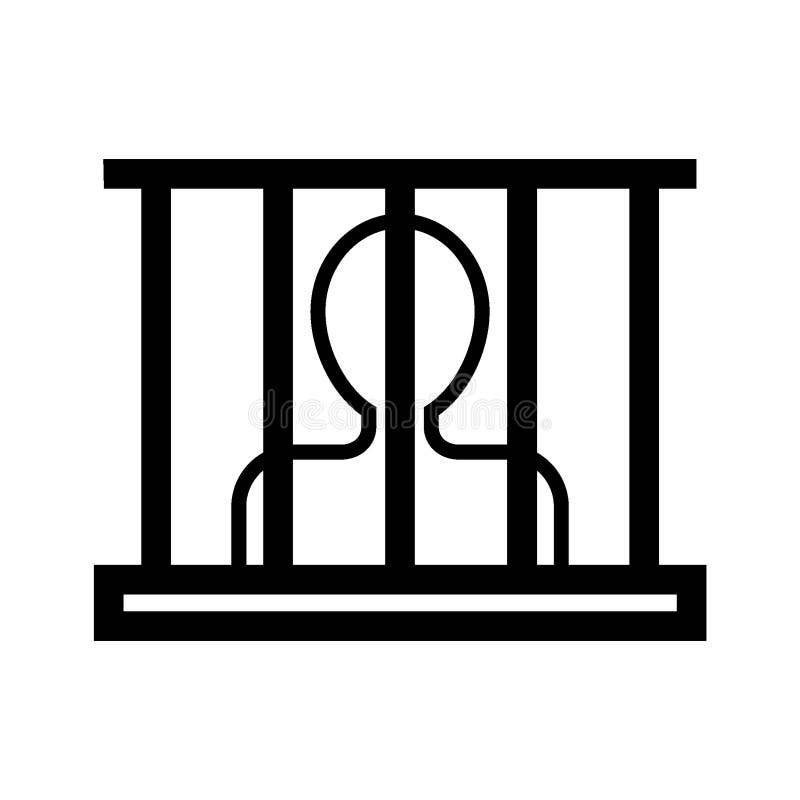 Jailed Person. Vector Illustration Decorative Design Stock Vector ...