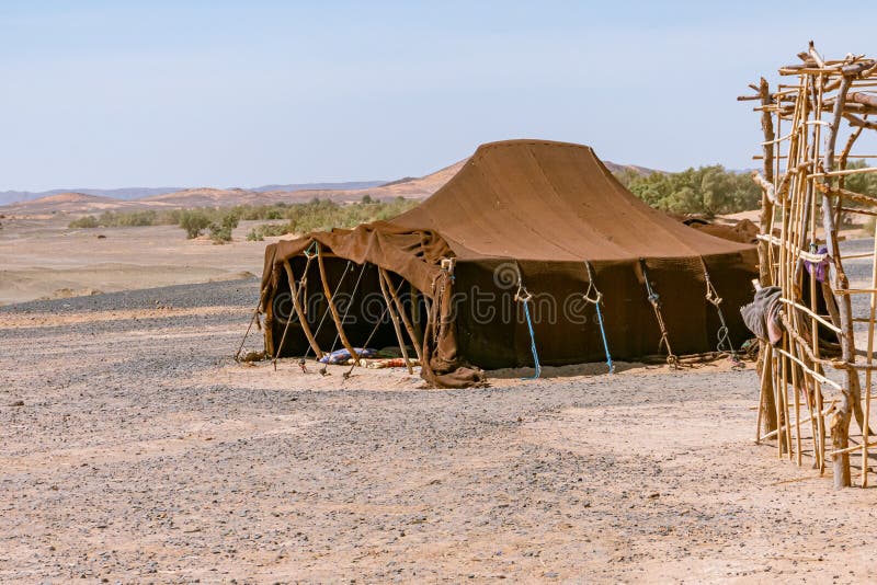 Jaimas Used by Arab Nomads in the Merzouga Desert. Morocco Stock Photo ...