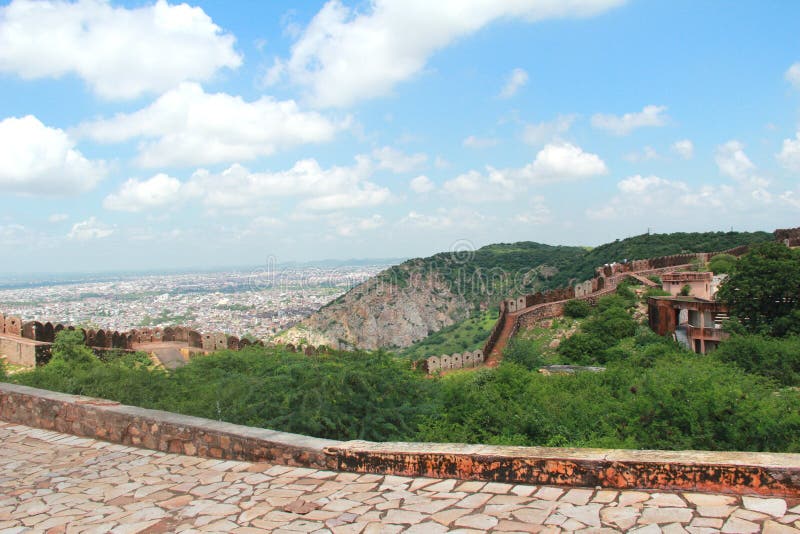 Jaipur City with Fort Wall. Stock Photo - Image of jaipur, travel: 31329470