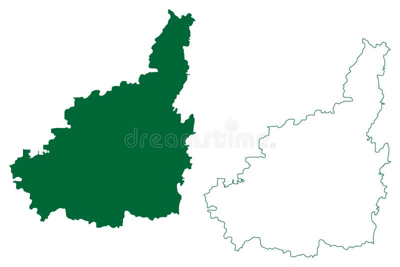 Jaipur District Rajasthan State, Republic of India Map Vector ...