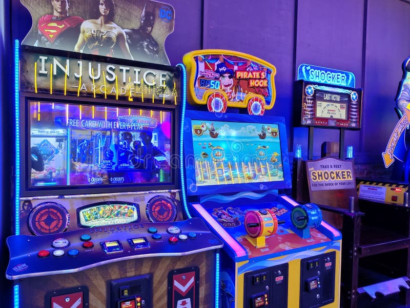 Image of Arcade Game Machine Editorial Stock Photo - Image of person ...