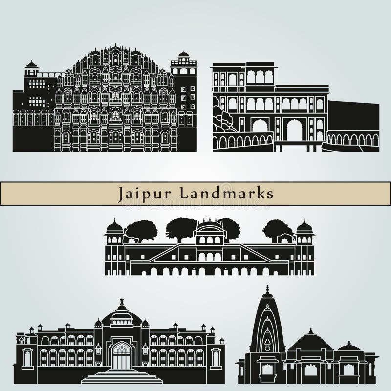 Jaipur Cityscape stock vector. Illustration of mahal - 54279531