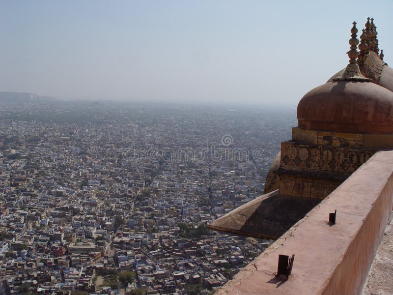 Jaipur from Roofs of Tiger Fort Stock Image - Image of maharani ...