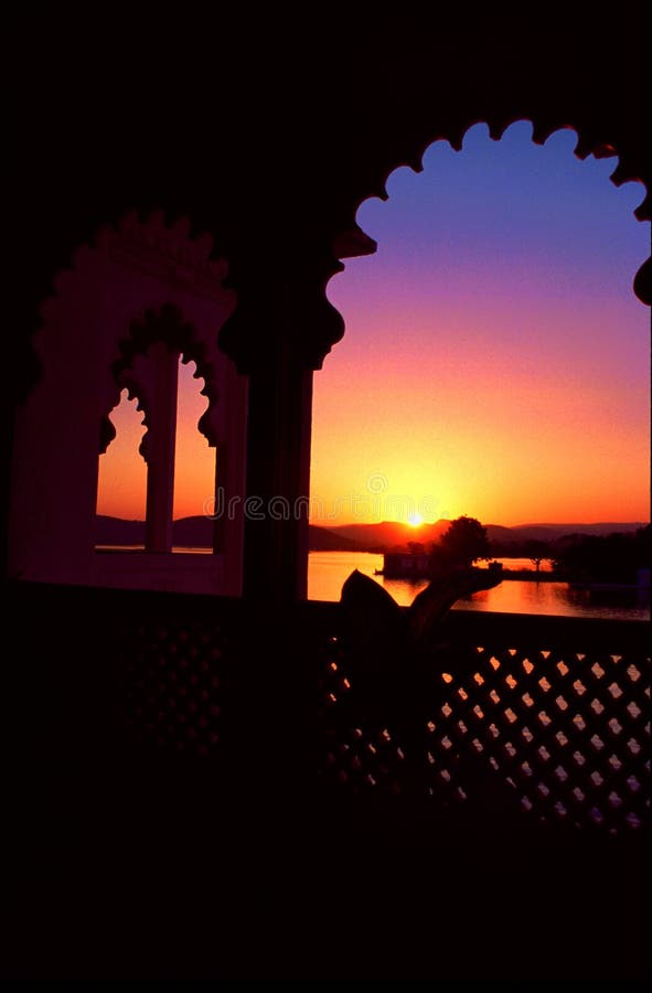 Jaipur sunset stock image. Image of dusk, framed, sunset - 7255673