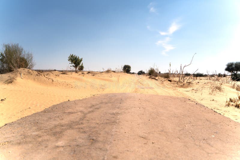 The Jaisalmer Sand Road in India Stock Image - Image of accident, india ...