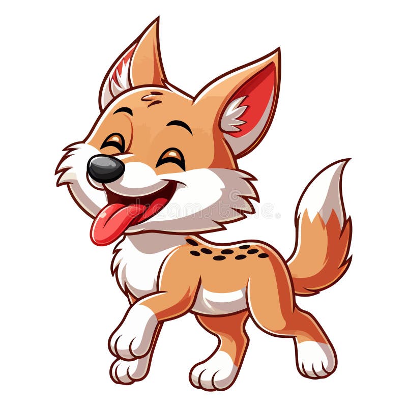 Jakal. Funny Children Vector Illustration Stock Vector - Illustration ...