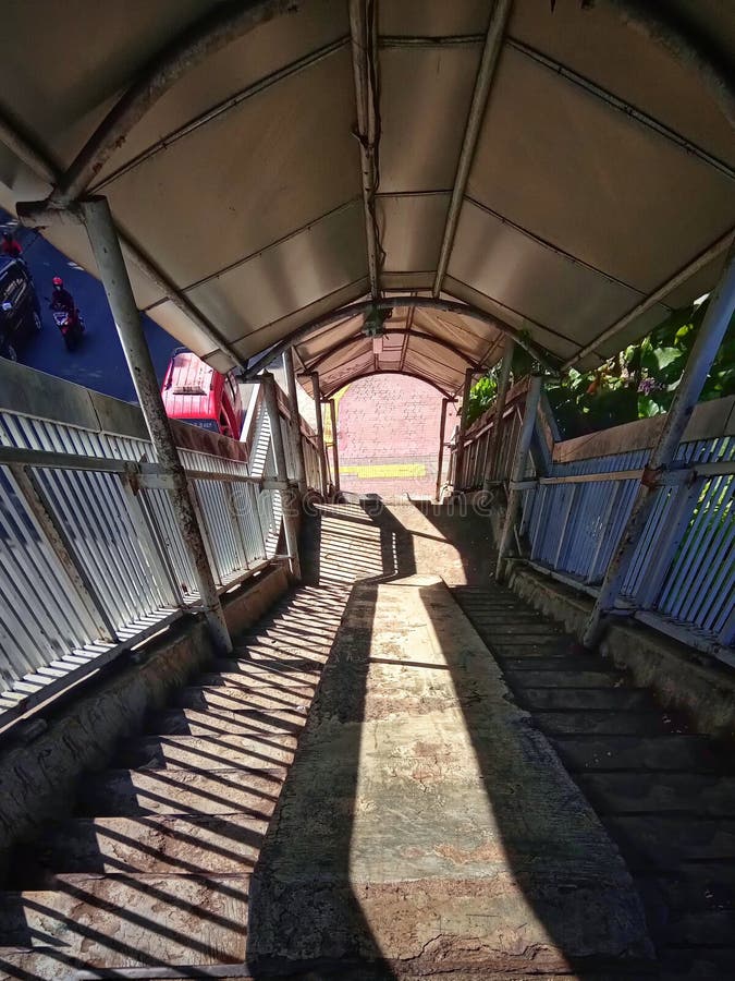 Jakarta bus stop stock image. Image of train, stop, track - 265319461