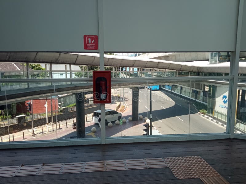 Jakarta Busway station editorial stock image. Image of architecture ...