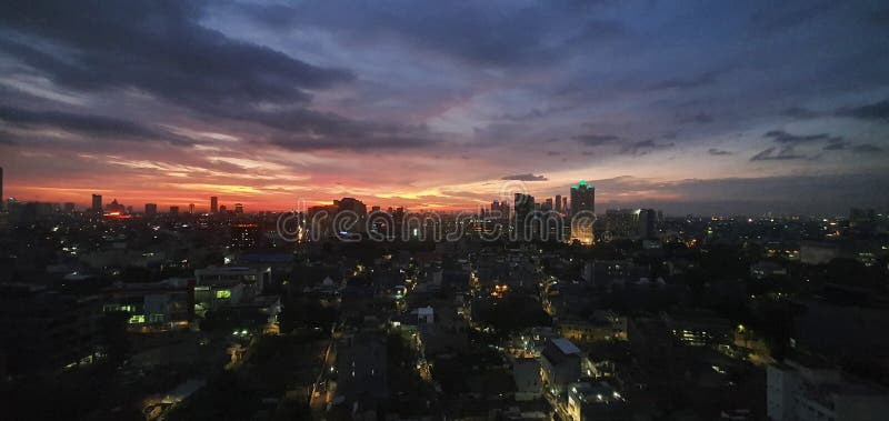 Jakarta Sunset City View stock photo. Image of jakarta - 240825544