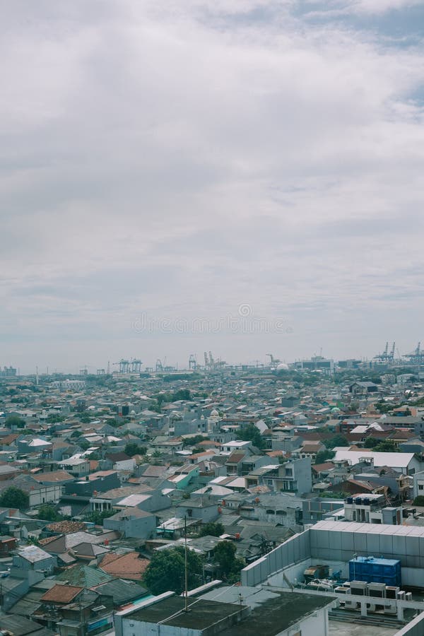 Jakarta City View Captured from a Rooftop Perspective Editorial Image ...