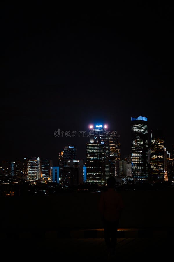 Jakarta Citylight at Night from Above Building Editorial Image - Image ...