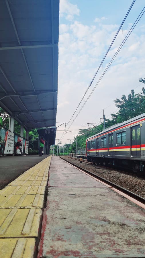 Jakarta commuter line editorial stock photo. Image of locomotive ...