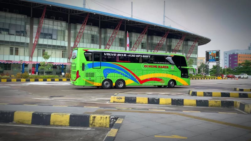 Jakarta, Indonesia, 28 October 2019 Various Intercity Bus or Coach ...