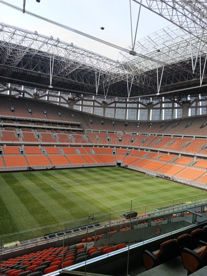 Jakarta International Stadium Stock Photo - Image of orange, athletes ...