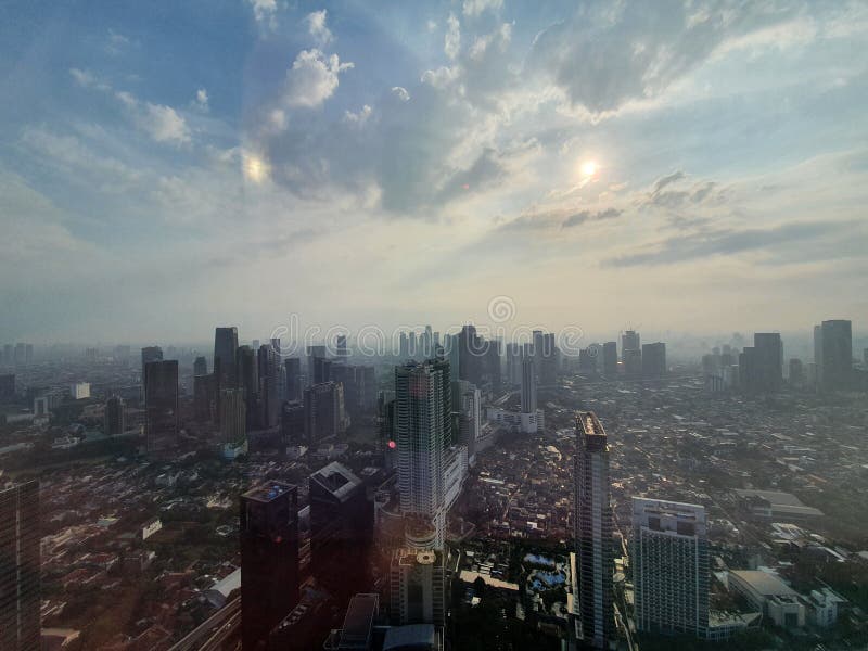 Jakarta Metropolis when Sun is Up Stock Photo - Image of sunset ...