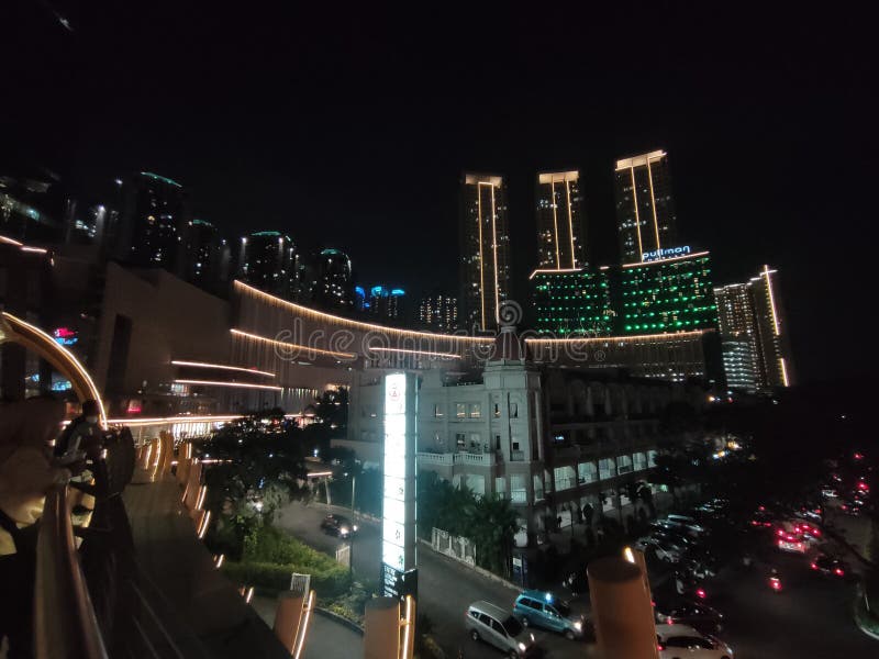 Jakarta at the night editorial photography. Image of sight - 266501377