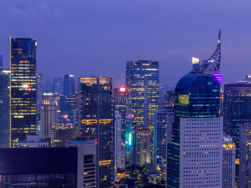 SKYE Jakarta Rooftop Bar, Indonesia Editorial Stock Image - Image of ...
