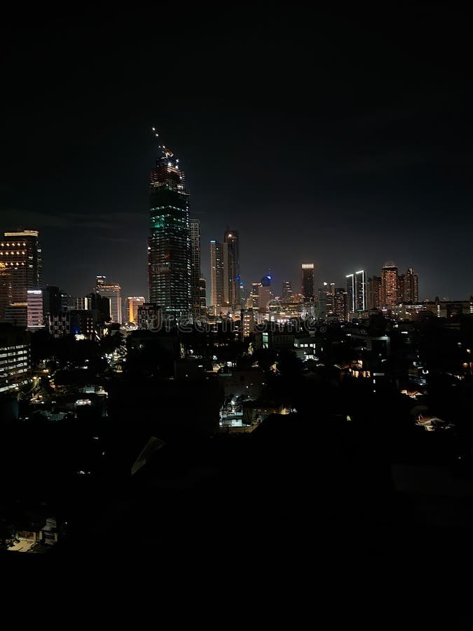 Jakarta Night City Light stock photo. Image of view - 274970086