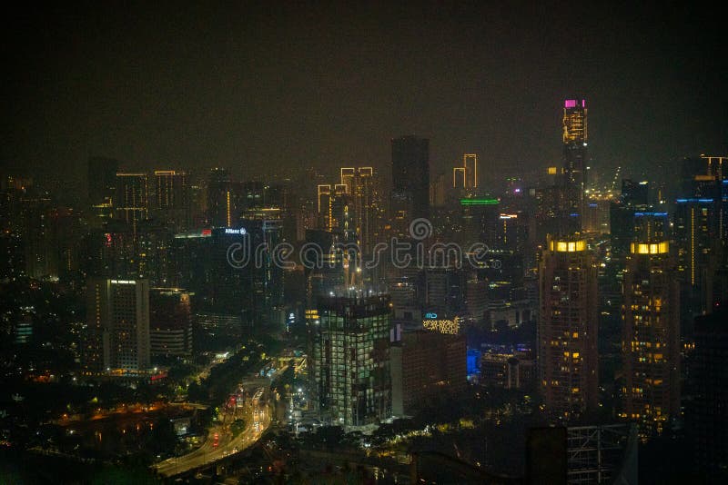 Jakarta at Night, Java, Indonesia Stock Image - Image of famous, island ...