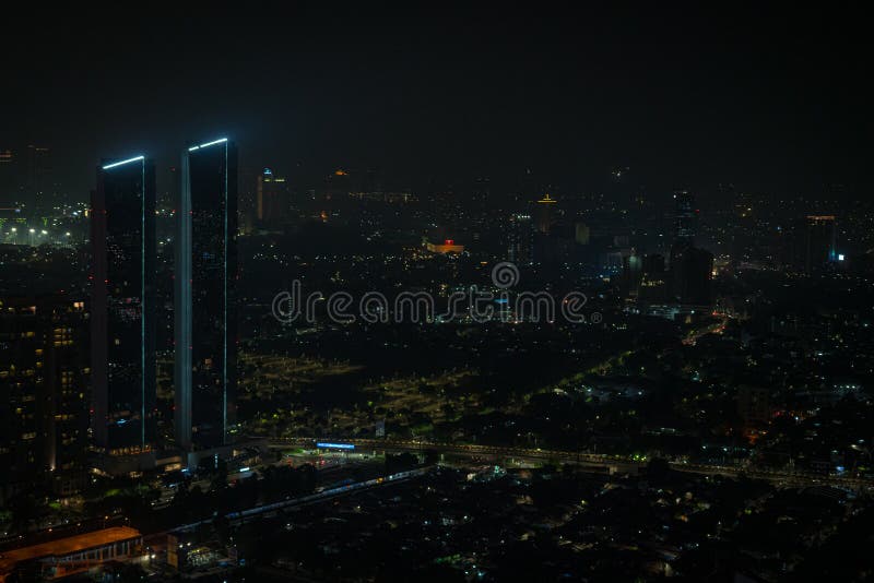 Jakarta at Night, Java, Indonesia Stock Photo - Image of island, walk ...