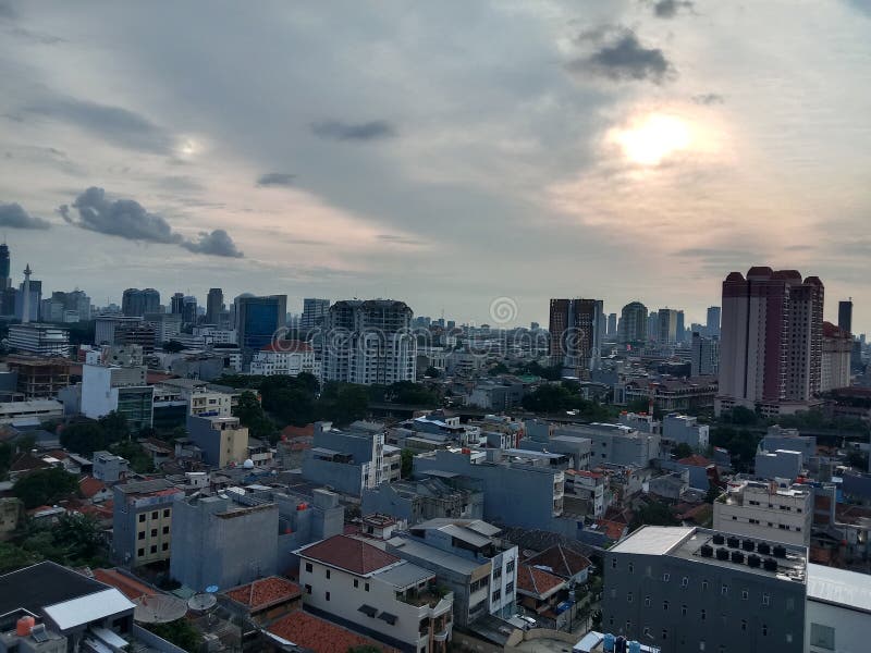 Jakarta Density from Yuan Garden Hotel Stock Photo - Image of pasarbaru ...