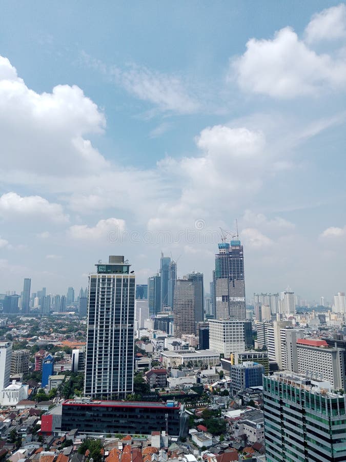 Jakarta Skyline from National Library at Jakarta Editorial Stock Image ...