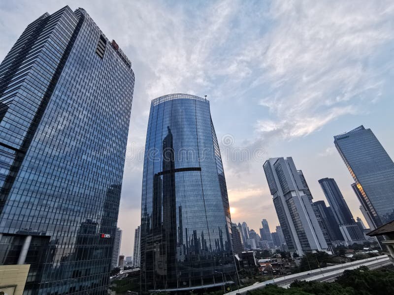 Jakarta skyscrapers view 2 editorial stock photo. Image of condominium ...