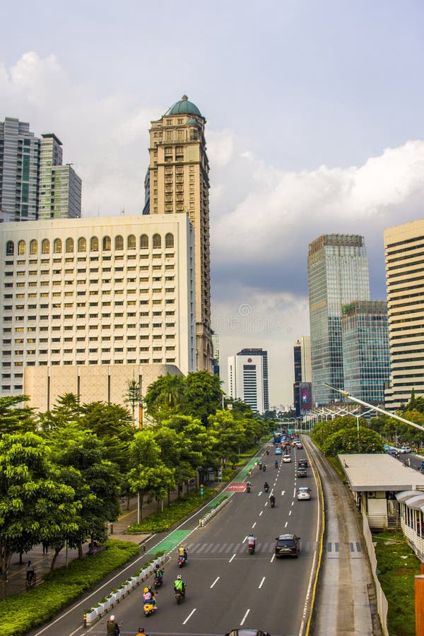 Jakarta Street View in the Afternoon Editorial Image - Image of street ...
