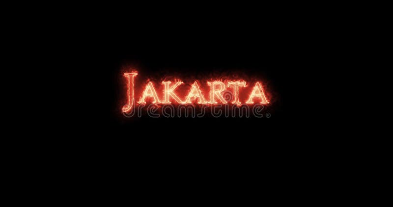 Jakarta Name on Transparent Background. Waving Flag Stock Video - Video ...