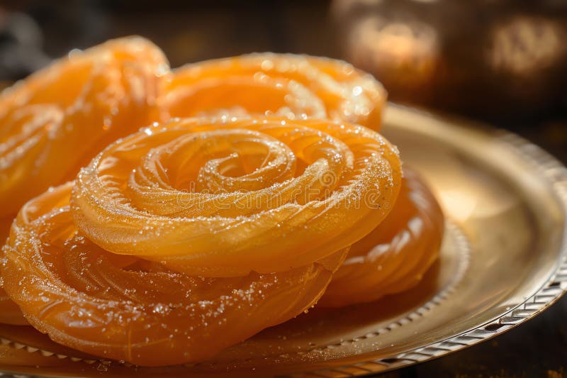 Jalebi islamic arabic food stock illustration. Illustration of ...