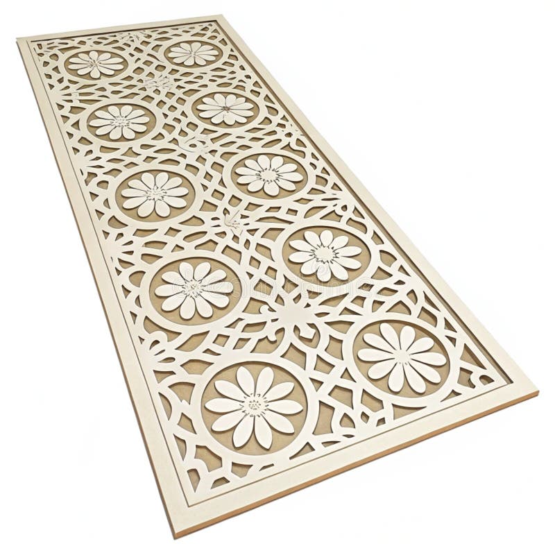 Jali Laser Pattern Decorative Panel Stock Illustration - Illustration ...