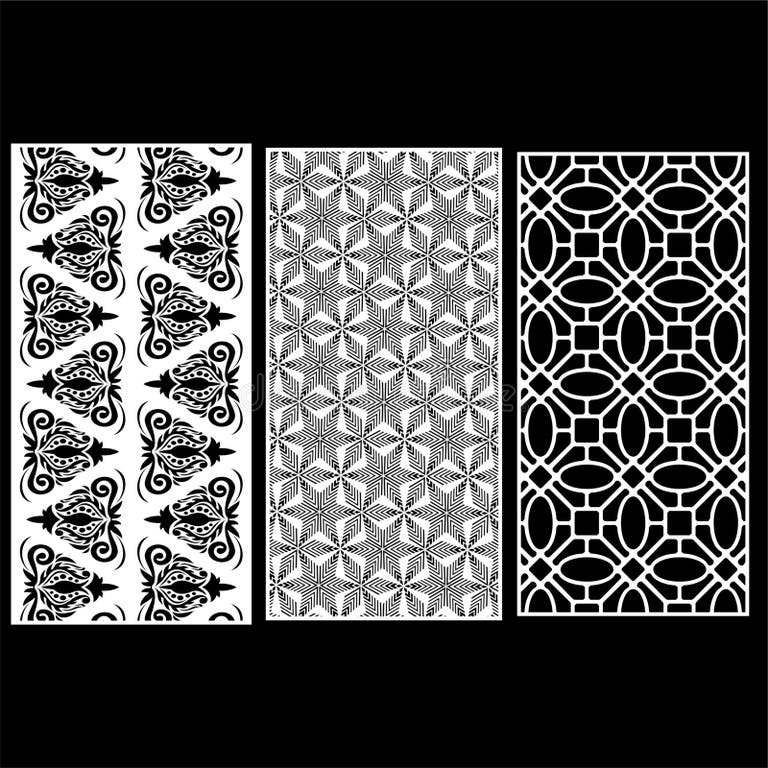 Jali Pattern Vector and Laser Design Decorative SVG AA10D Stock ...
