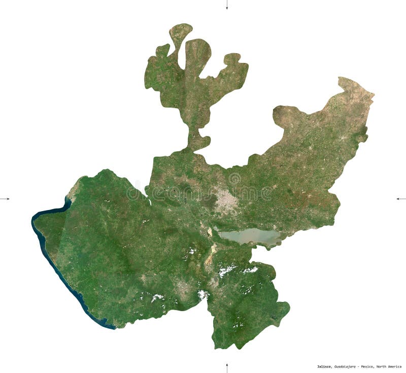 Jalisco, Mexico - White Solid. Sentinel-2 Satellite Stock Photo - Image ...