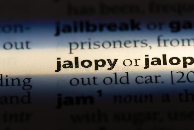 Jalopy stock image. Image of english, jalopy, info, dictionary - 126533731
